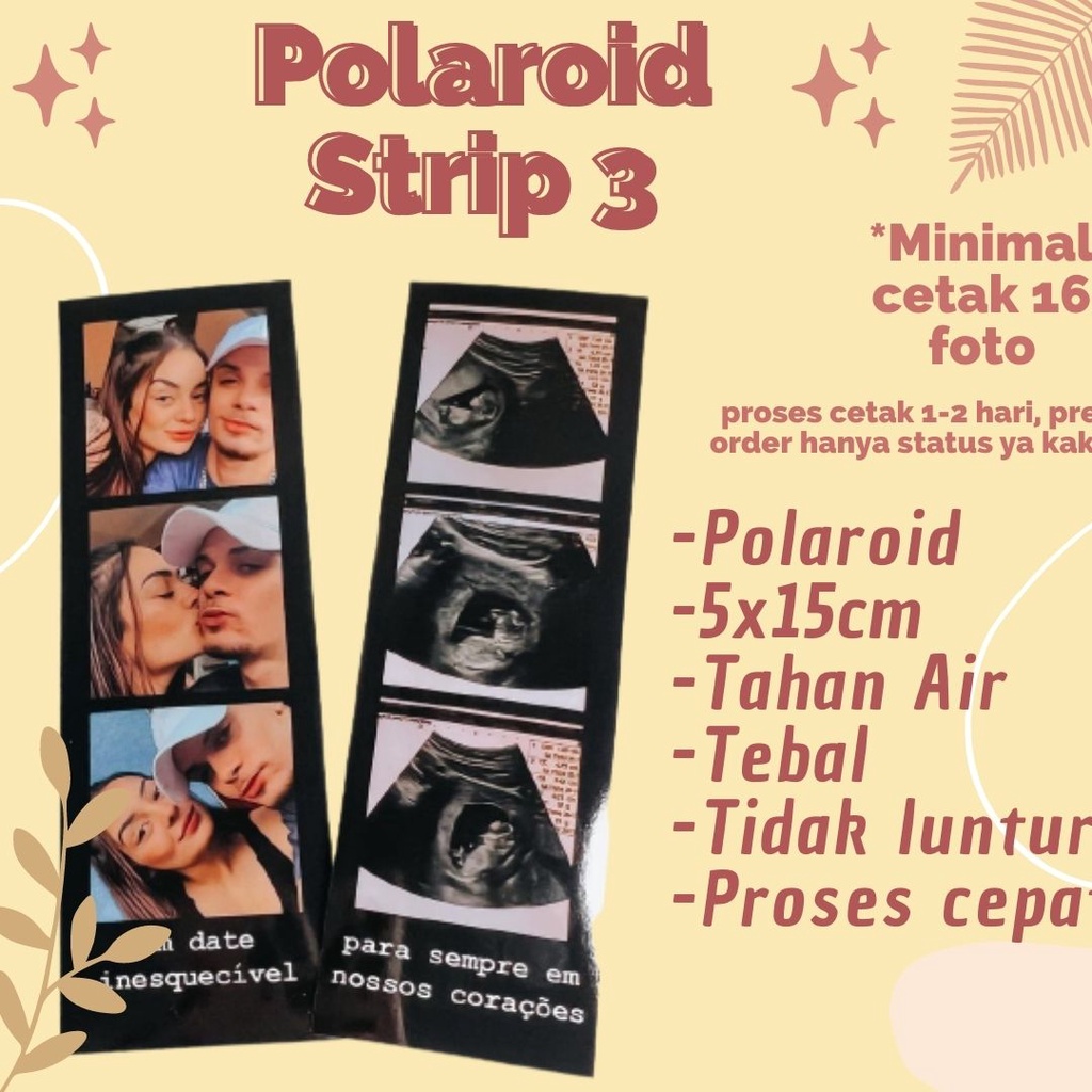 Jual CETAK FOTO POLAROID STRIP ISI 3 (MINIMAL 48) TERMURAH MURAH BANYAK ...