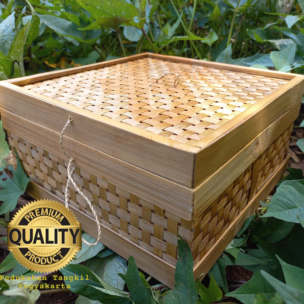 Jual Kotak Bambu Box Hampers Kuat Halus 25cm Kualitas Terbaik | Shopee ...