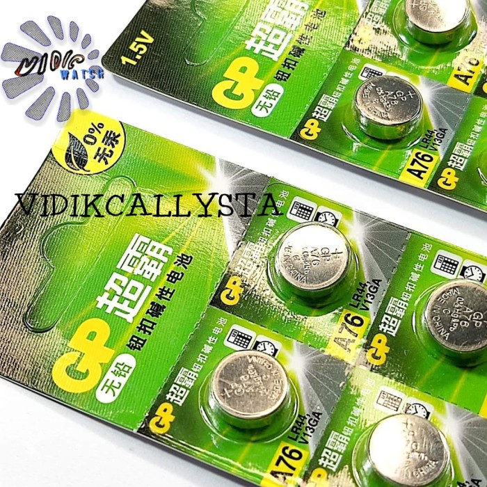 Jual Batu battery baterai kancing GP A76 LR44 LR-44 LR 44 AG13 SR1154 357 1.5V | Shopee Indonesia