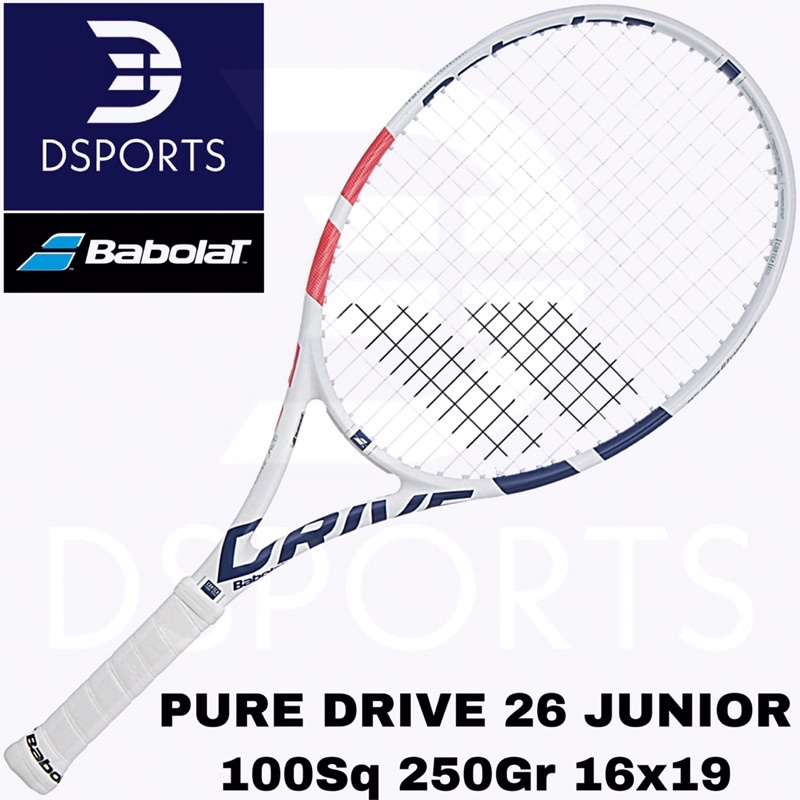 Jual Babolat Pure Drive Junior 26 White Blue Pink ( Racket Tennis Tenis ...