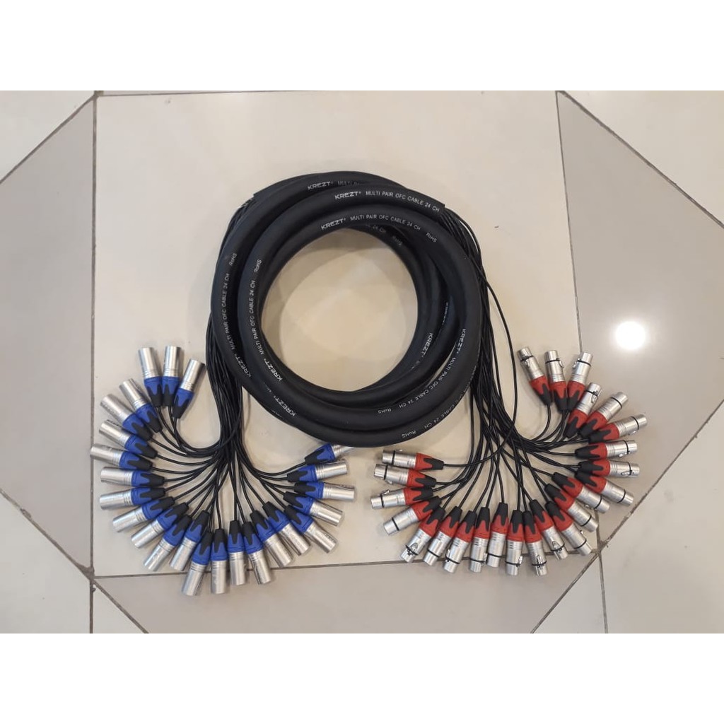 Jual Snake Kabel KREZT isi 24 Ch Komplit + Jack XLR Male-Female 10 ...