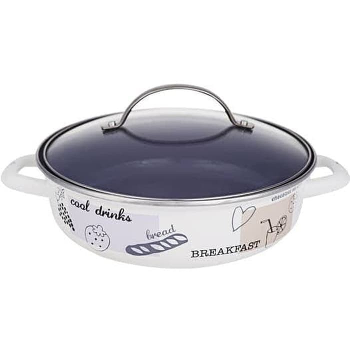 Jual panci skillet chefina 24 cm enamel / panci chefina family cooking ...
