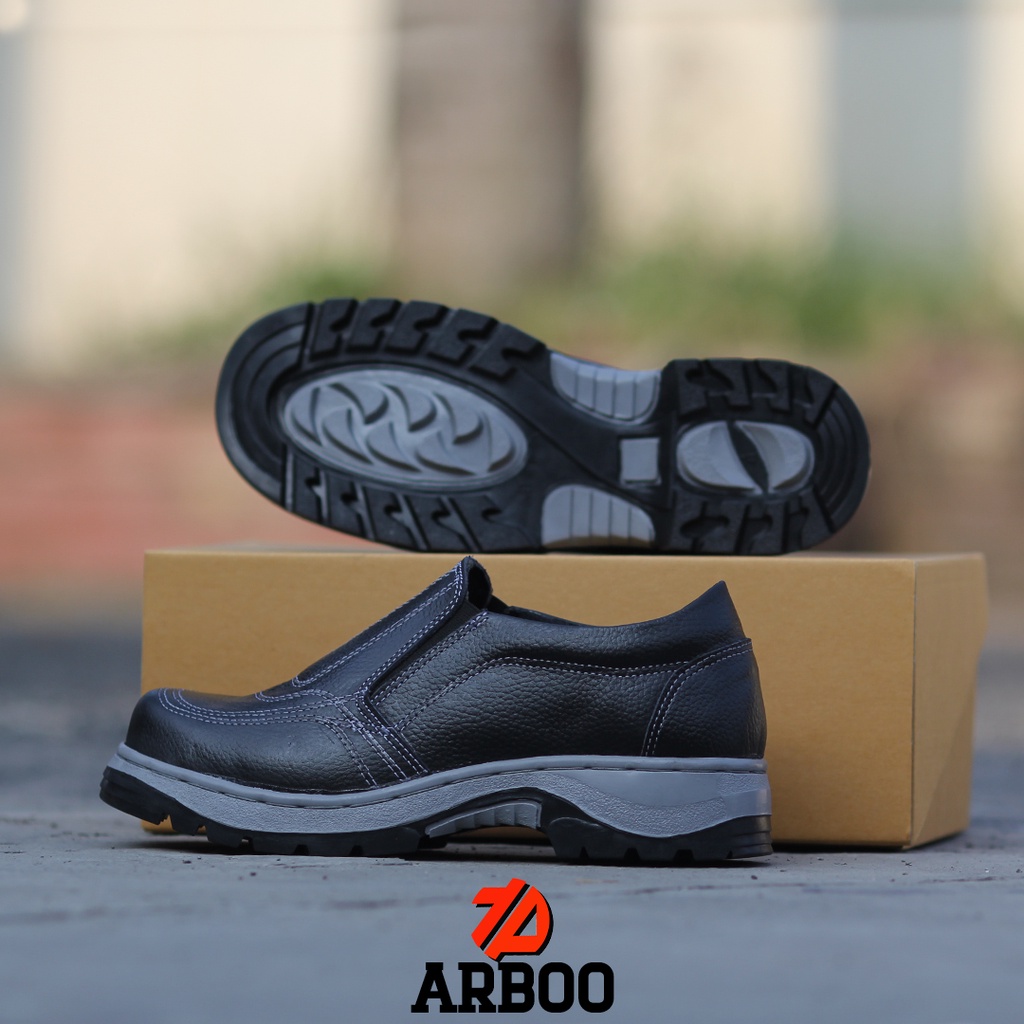 Jual Sepatu Safety Slip On King Skn Ujung Besi Anti Slip Tidak Licin ...