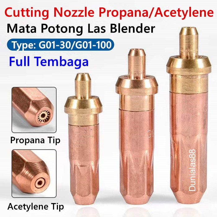 Jual 5PCS G01-30 G01-100 G01-300 Nozzle Cutting Tip Mata Potong Las Blender Oksigen Acetylene ...