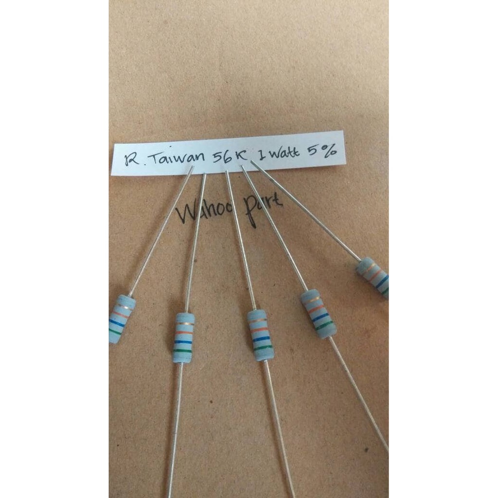 Jual Resistor 56K 1 watt 5% taiwan harga per 10 pcs | Shopee Indonesia