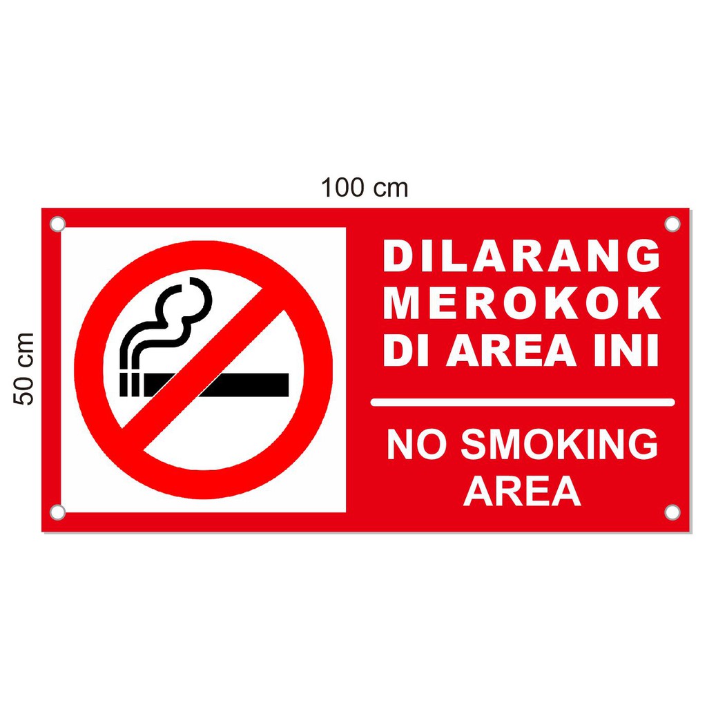 Jual Spanduk Dilarang Merokok Ukuran 100 x 50 cm | Shopee Indonesia