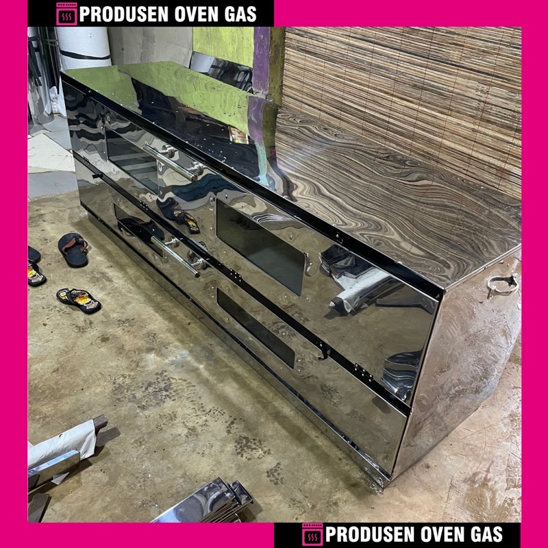 Jual OVEN GAS STAINLESS UK 2 METER API ATAS BAWAH FULLSET | Shopee ...