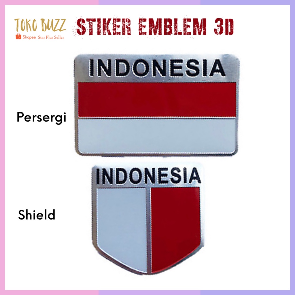 Jual STIKER EMBLEM BENDERA INDONESIA Merah Putih 3D Motor Mobil ...