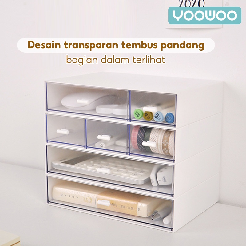 Jual YooWoo Kotak Penyimpanan Kosmetik / Tipe Laci / Kotak Alat Tulis ...
