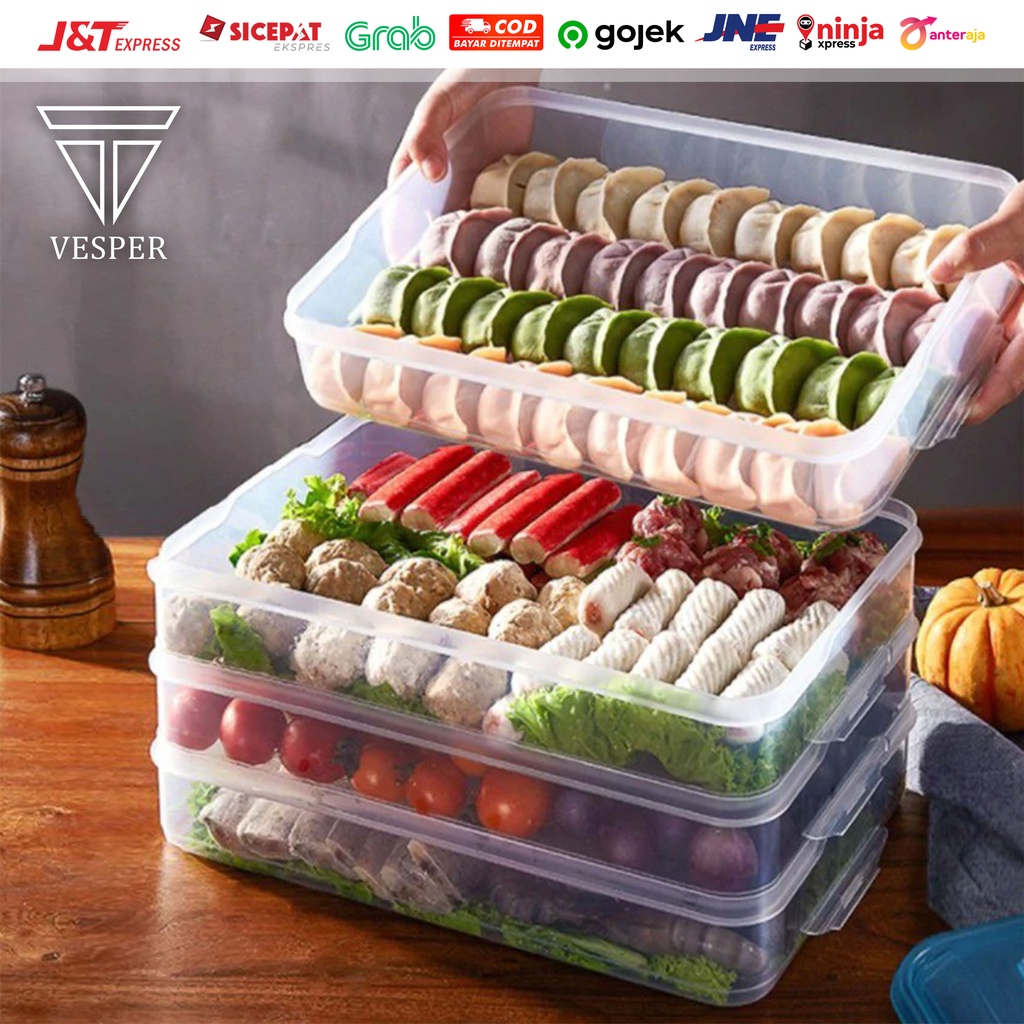 Jual tempat kotak box penyimpan makanan serbaguna / food kitchen ...