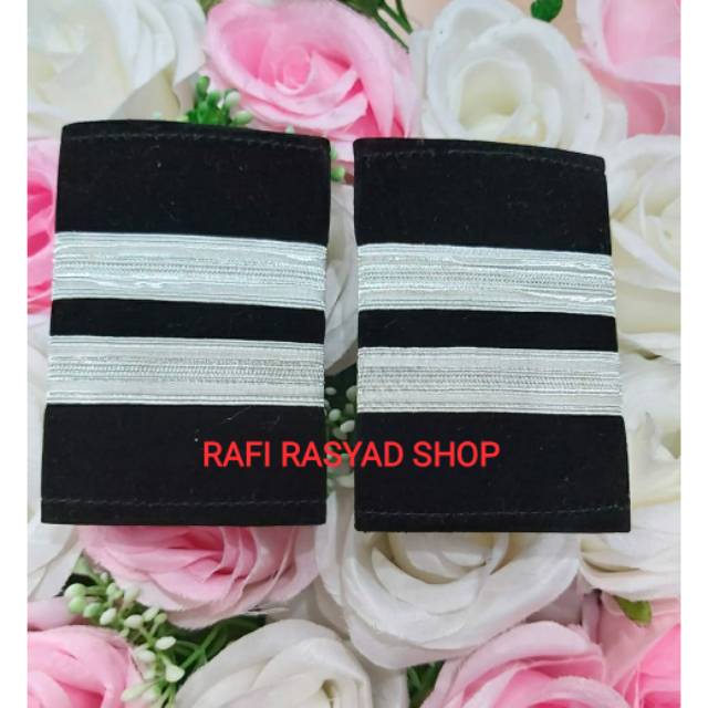 Jual Pangkat pilot bar 2 silver | Shopee Indonesia