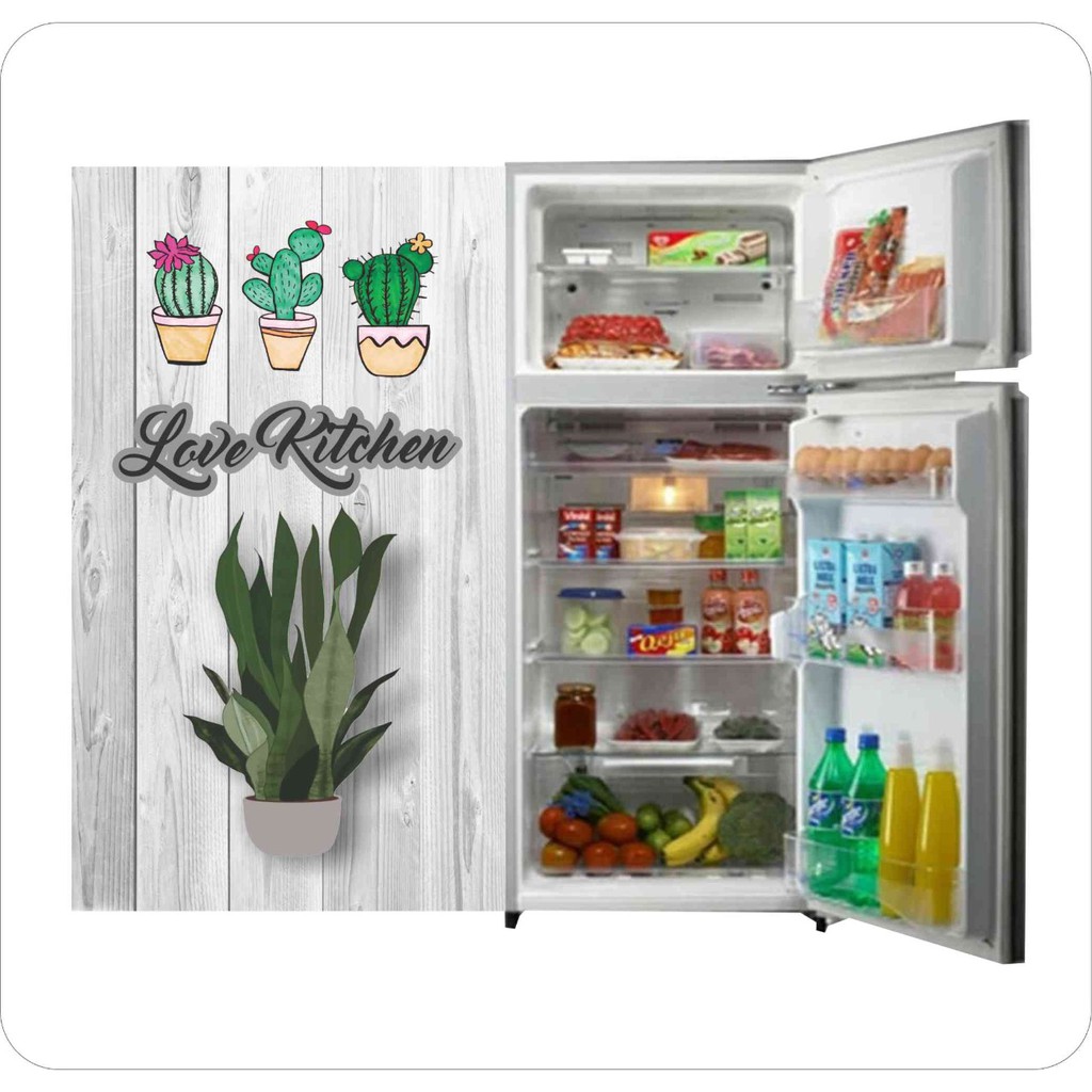 Jual STICER KULKAS 1 PINTU UKURAN PANJANG 120 X LEBAR 60 CM MOTIF LOVE ...