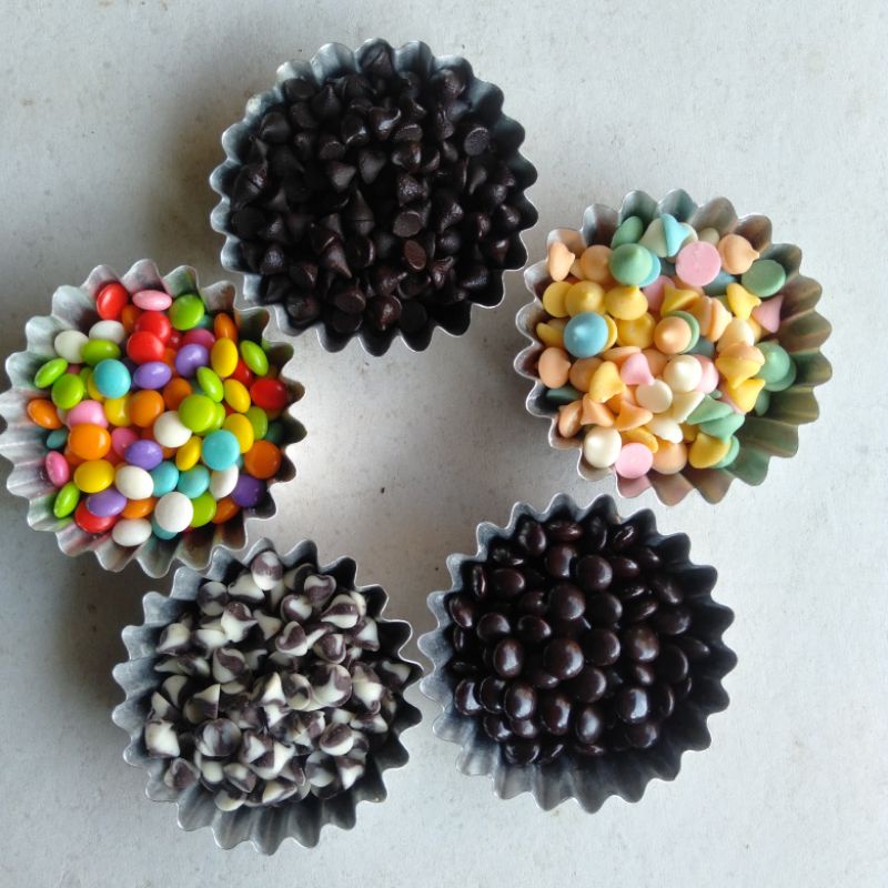 Jual Coklat Chips /Choco Chip / Rainbow/ Warna warni Pastel/ Elmer ...