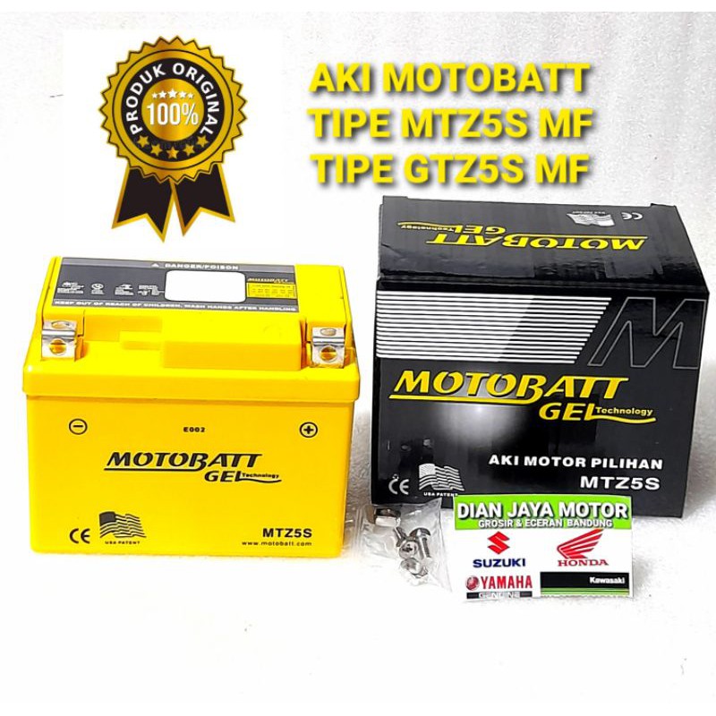 Jual ( motobatt ) Aki Motor MTZ5S Honda 4.2 Amper GTZ5S Beat Beat fi ...