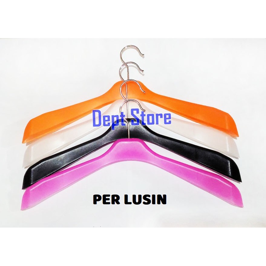 Jual Hanger Jas (1 Lusin) Gantungan Baju Plastik 181 Bahu Lebar ...