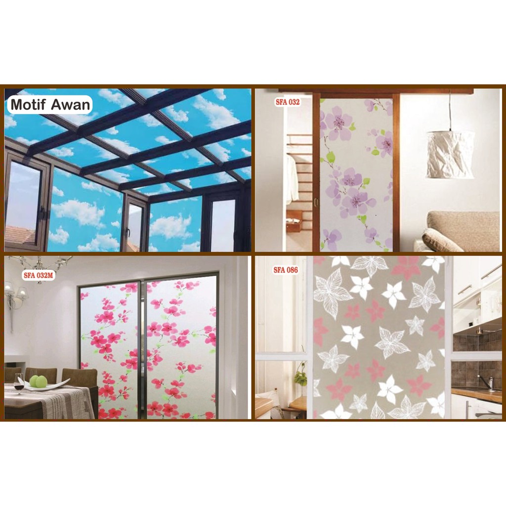 Jual STIKER KACA MOTIF / STICKER KACA MOTIF L90 / WINDOWS STICKER MOTIF ...