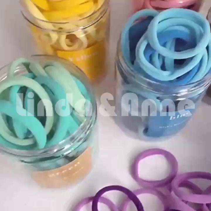 Jual Karet Ikat Rambut Bahan Karet Elastis 50 PCS / Set Ikat Rambut ...