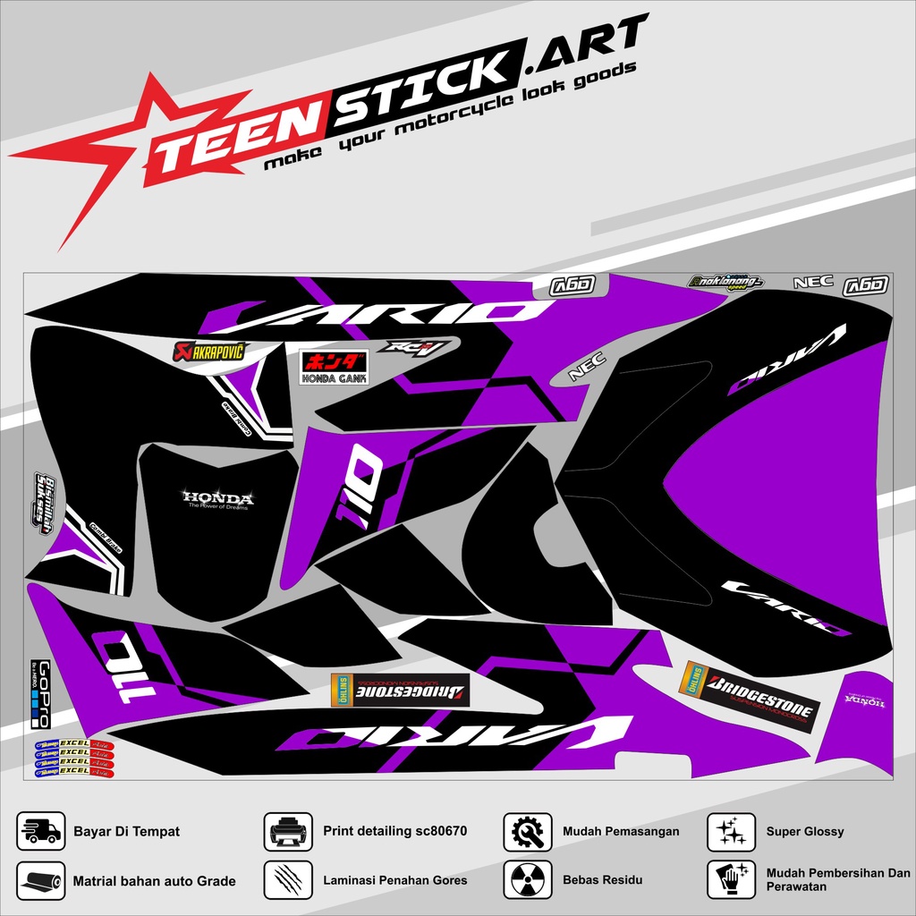 Jual DECAL FULL BODY VARIO KARBU 110 CW - DECAL STICKER FULL BLOCK ...