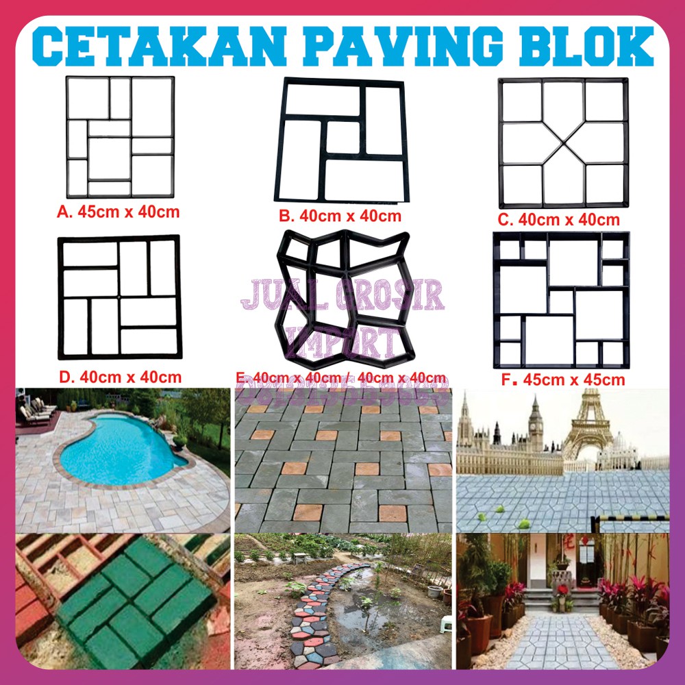 Jual Paving Block - Cetakan Paving Block Jalan Teras Taman | Shopee ...