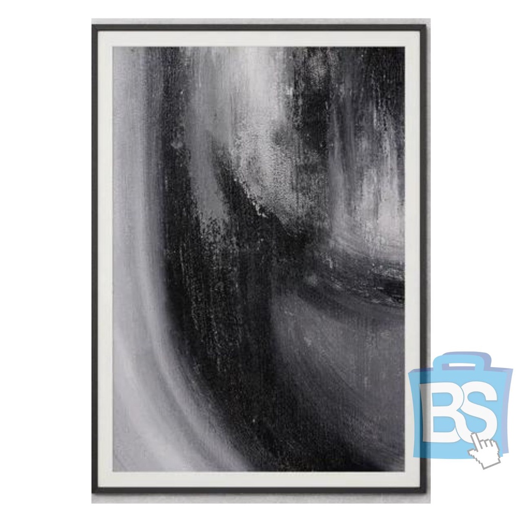 Jual LUKISAN ABSTRAK GRADASI HITAM ABU CUSTOM KAIN KANVAS TERBAIK ...