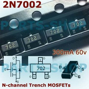 Jual 702 60V 300mA Smd 2N7002 N-channel Trench MOSFET 7002 SOT-23 | Shopee Indonesia