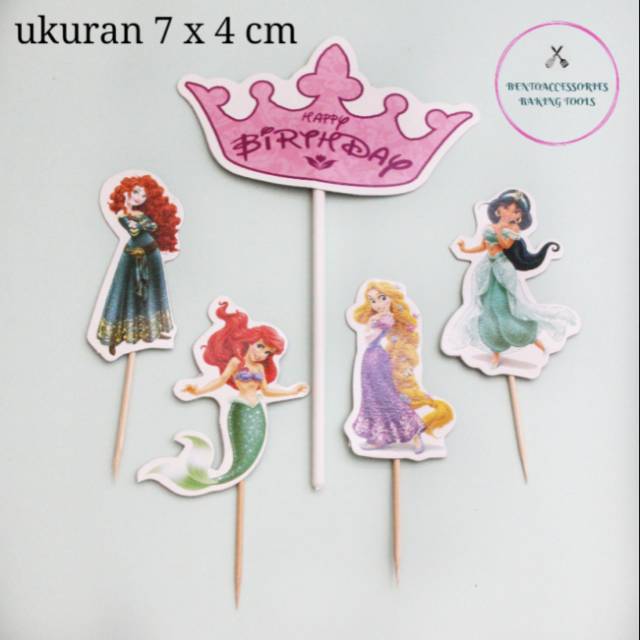 Jual Topper hiasan kue princess B | Shopee Indonesia