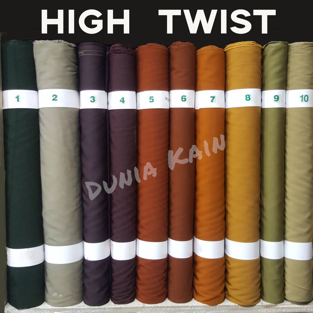 Jual (0.5meter = 17.500 ONLY) Kain Hightwist High Twist Best Premium ...