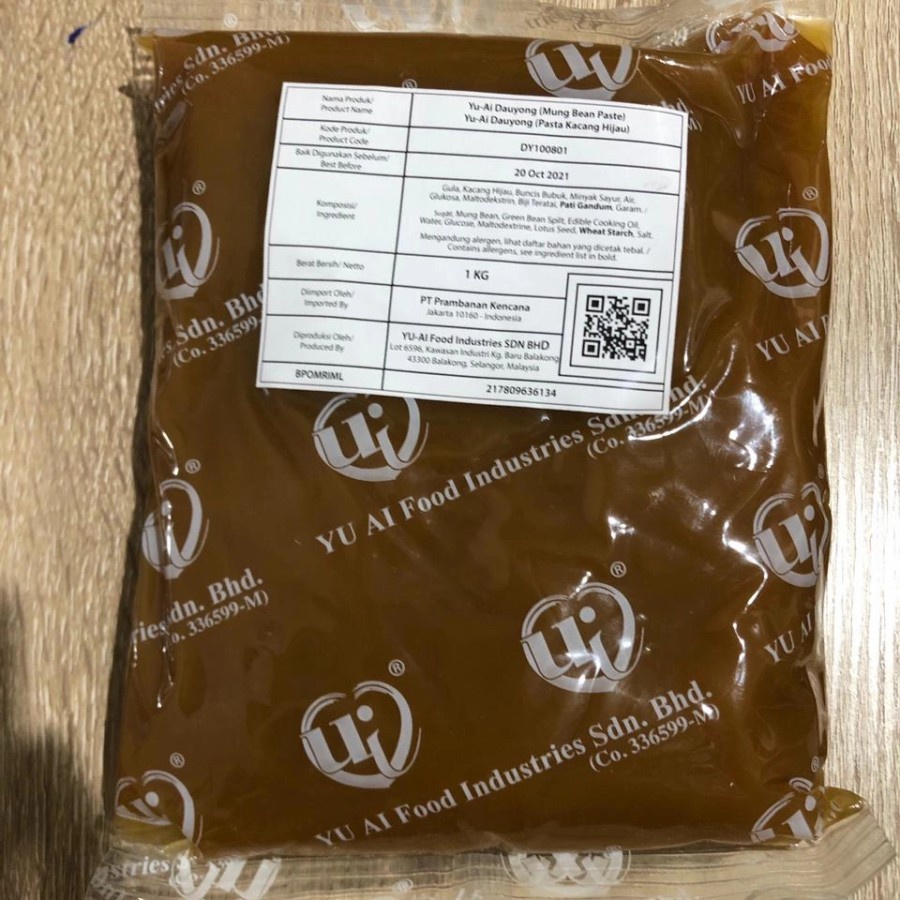 Jual Yu ai pasta kacang hijau dauyong mung bean paste 1kg -filling ...