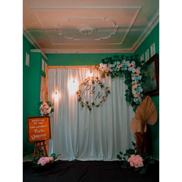 Jual tiang kayu backdrop dekorasi murah simple | Shopee Indonesia