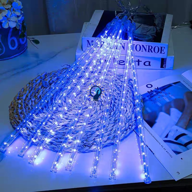Jual lampu meteor led isi 10 batang/50cm /jatuh rain snow taman hias ...