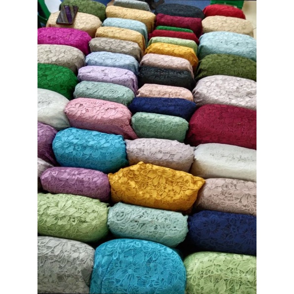 Jual Kain Brokat Katun/Brokat Cordnelly/Brukat Gliter/Brokat Tanpa ...