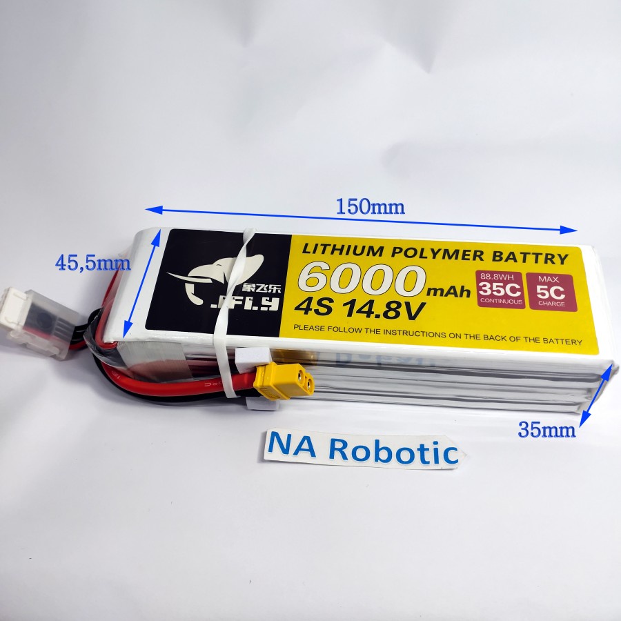 Jual Baterai Lipo JFly 6000mAh 4S 35C XT60 14.8V | Shopee Indonesia