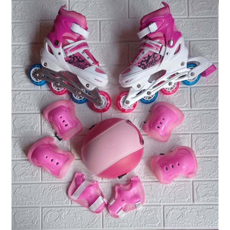 Jual sepatu roda anak lengkap dgn helm pelindung siku dan lutut ...
