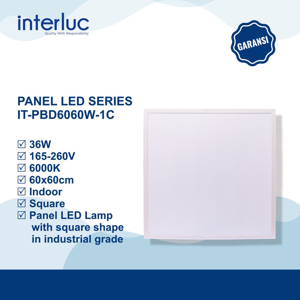 Jual Interluc Lampu Panel 36 Watt Indoor | Shopee Indonesia