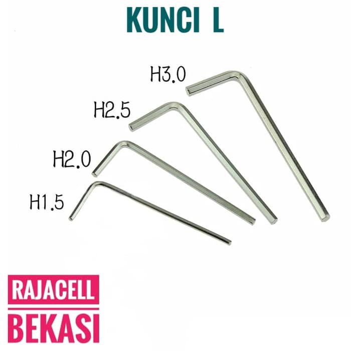 Jual Kunci L Hexagon Wrench Hex Screw 1.5mm 2mm 2.5mm 3mm for 3D ...