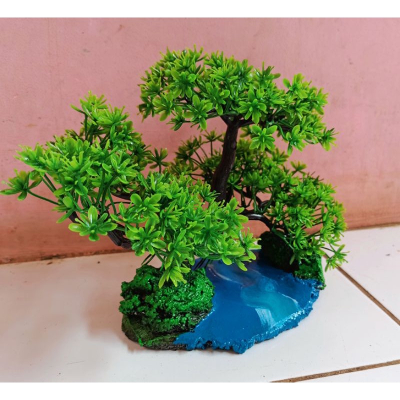 Jual bonsai sintetis batu 20cm aquascape | Shopee Indonesia