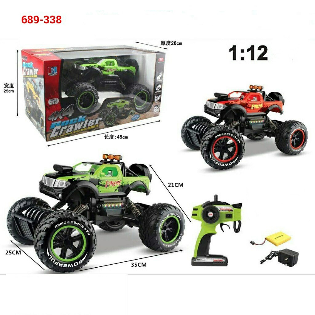 Jual RC MOBIL REMOTE JEEP ROCK CRAWLER 4WD OFF ROAD 1:12 REMOTE TEMBAK ...