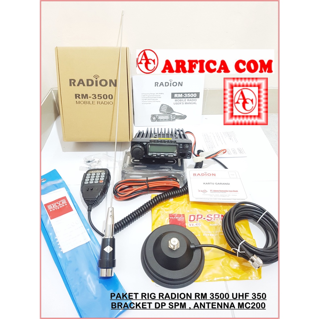 Jual RADIO RIG RADION RM 3500 RM3500 UHF SET ANTENA MC200 DP SPM UHF ...