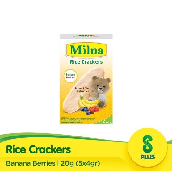 Jual Milna Rice Crackers Banana Berries 20 Gr Box 5x4 Gr | Shopee Indonesia