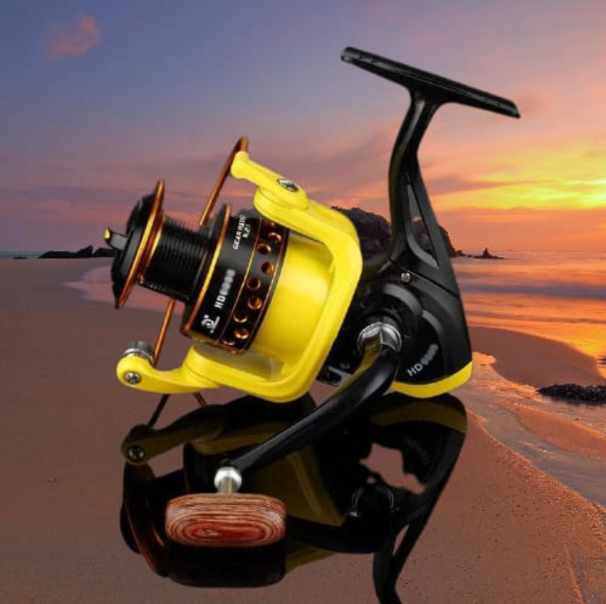 Jual Reel Pancing Bearing 12 BB max drag 8kg Bahan Metal Hitam Kuning ...