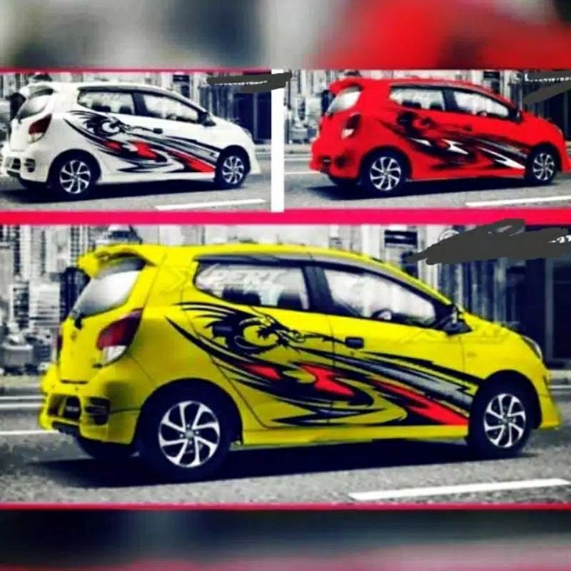 Jual stiker keren Agya Ayla Brio dll motif naga terbaru | Shopee Indonesia