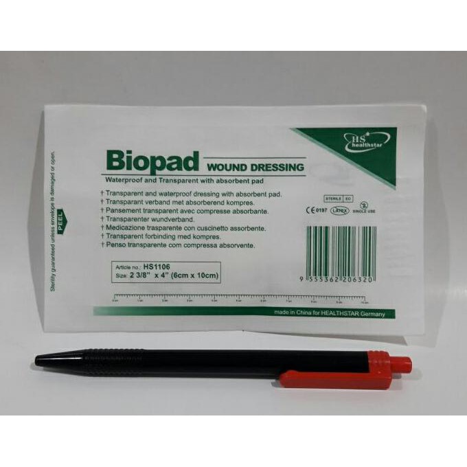 Jual Biopad Wound Dressing 6cm x 10cm / Plester Luka Tahan Air 6cm x ...