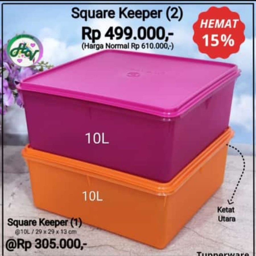 Jual kotak besar square keeper (1) biru or guava | Shopee Indonesia