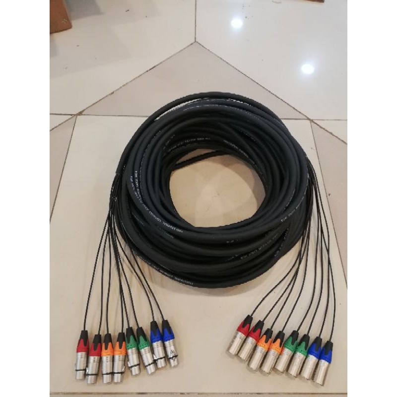 Jual Snake Kabel Apollo isi 8Ch Komplit + Jack XLR Male-Female 10 Meter ...