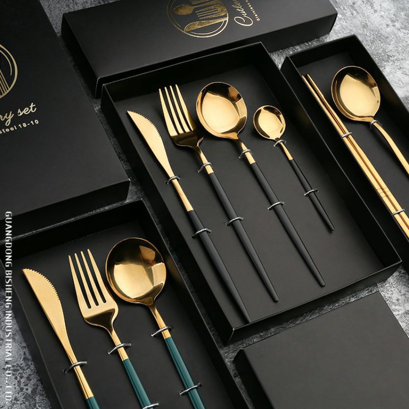 Jual CUTLERY SET WITH BOX / SENDOK GARPU KOREA / SENDOK KOREA / CUTLERY ...