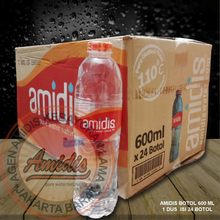 Jual AIR MINERAL AMIDIS BOTOL TANGGUNG 600 ML PER DUS ISI 24 PCS ...