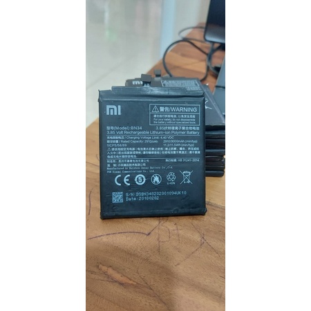 Jual BATERAI XIAOMI REDMI 5A ORIGINAL BN34 ORIGINAL BATTERY 1 PCS ...