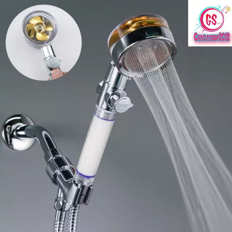 Jual Turbo Fan Shower Head Water Saving High Pressure Rainfall