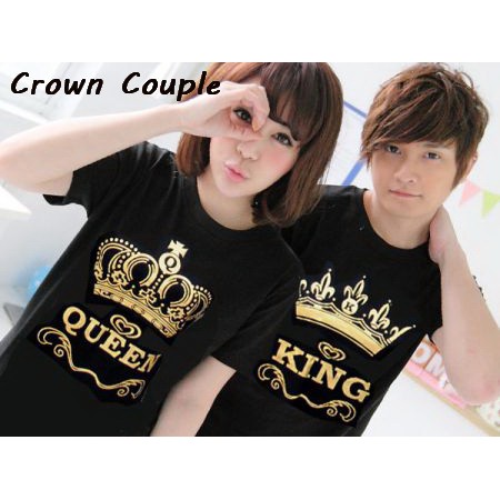 Jual "CROWN" baju murah kaos oblong couple gambar mahkota raja dan ratu ...