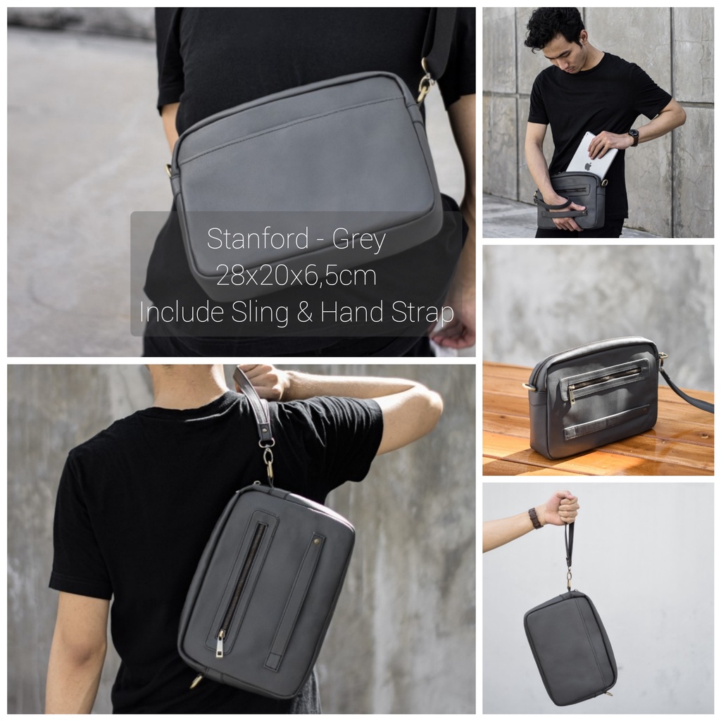 Jual Tas Clutch Pria Hand Bag bahan Faux Leather, Slim & Premium Design ...